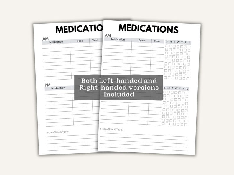 Medication Tracker Template for Remarkable 2, Medicine Log, Medication ...