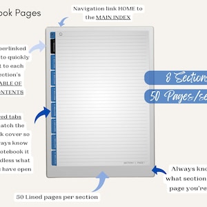 Hyperlinked Notebook Bundle in Color for Remarkable Paper Pro, 3 Lined ...
