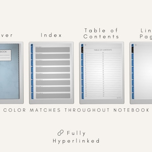 Hyperlinked Notebook Bundle in Color for Remarkable Paper Pro, 3 Lined ...