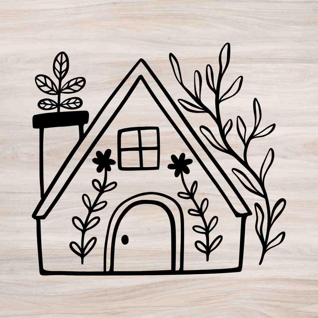 Little Floral House Svg Bundle, House Svg, Floral House SVG, Tiny ...