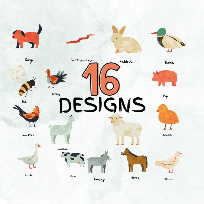 Farm Animals Svg, Farm Animals Clipart, Farm Clipart, Animals Clipart ...