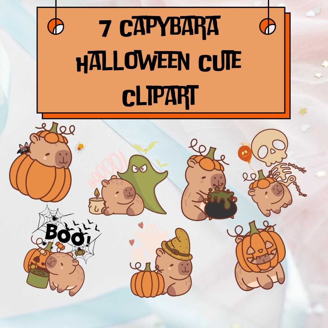 Capy Boo Ra Png, Funny Capybara Ghost Png, Capybara Halloween Png, Cute ...