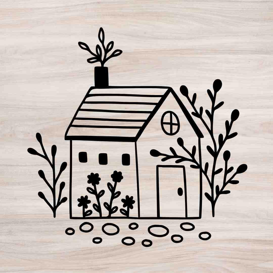 Little Floral House Svg Bundle, House Svg, Floral House SVG, Tiny ...