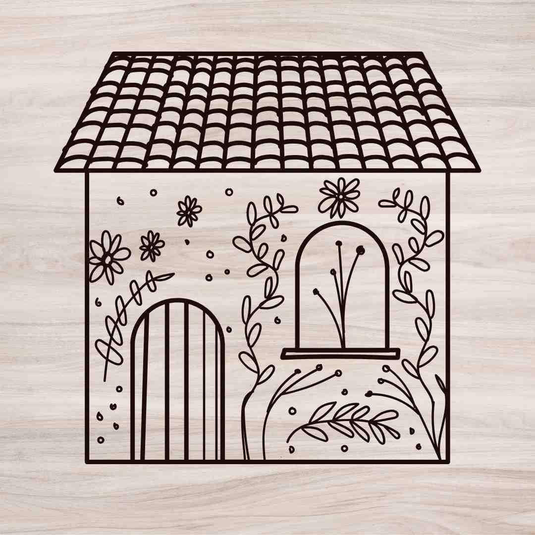 Little Floral House Svg Bundle, House Svg, Floral House SVG, Tiny ...