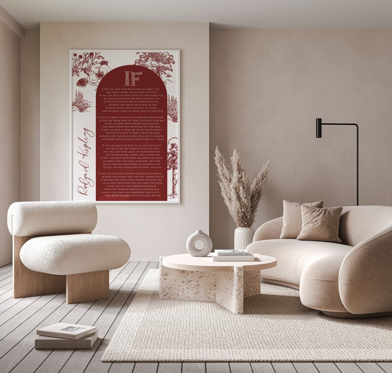 Iconic Kipling's 'if' Poem Digital Print Classic Father-son Gift ...