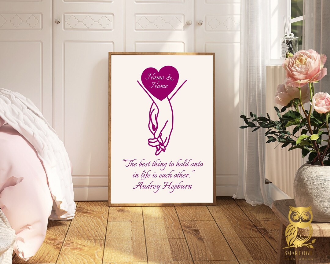 Elegant Love Wisdom Wall Art, Personalized Wedding Gift or Anniversary ...