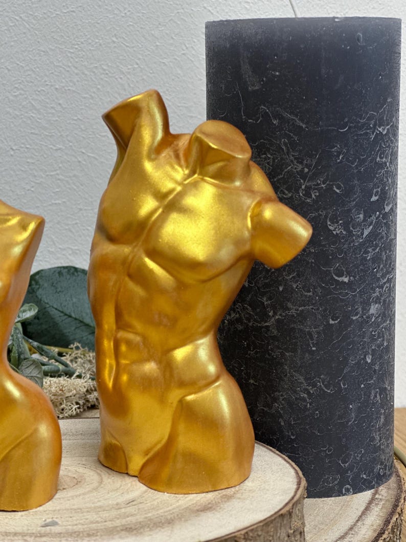 Modern Golden Body Sculpture | Torso Figure Man & Woman | Minimalist ...