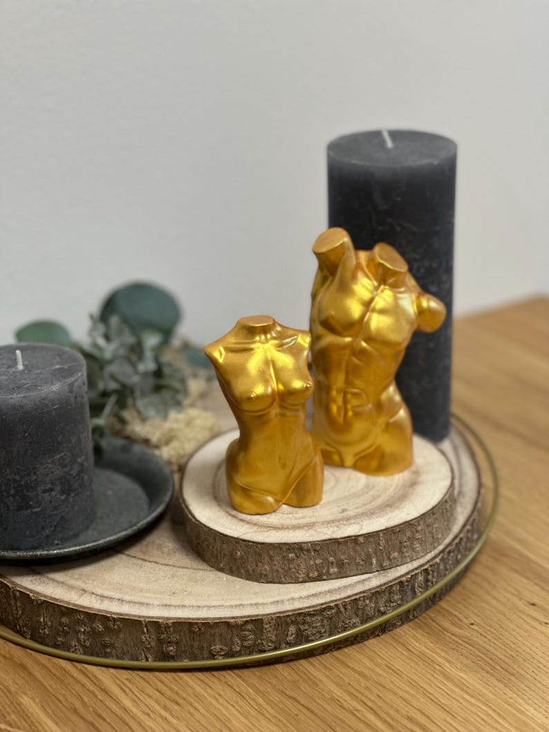 Modern Golden Body Sculpture | Torso Figure Man & Woman | Minimalist ...