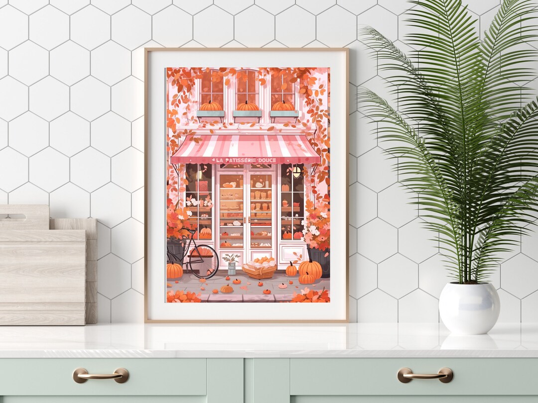 French Bakery, Bakery Wall Art, Kitchen Decor, Kitchen Wall Art, Autumn ...