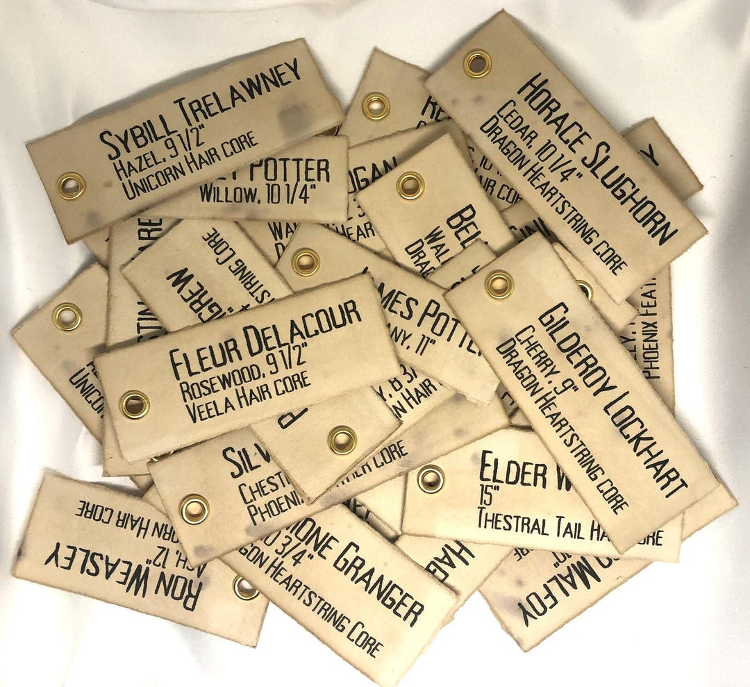 Wizard Witch Wand Label With Wand Details: Wand Core, Wand Wood, Wand ...
