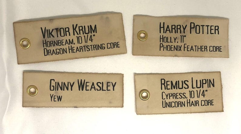 Wizard Witch Wand Label With Wand Details: Wand Core, Wand Wood, Wand ...