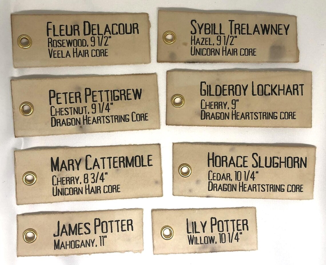 Wizard Witch Wand Label With Wand Details: Wand Core, Wand Wood, Wand ...