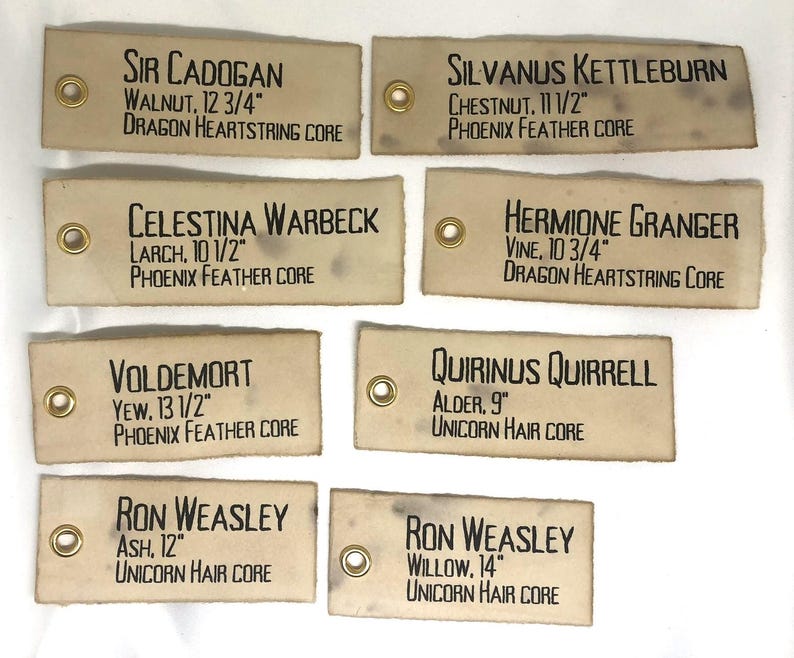 Wizard Witch Wand Label With Wand Details: Wand Core, Wand Wood, Wand ...