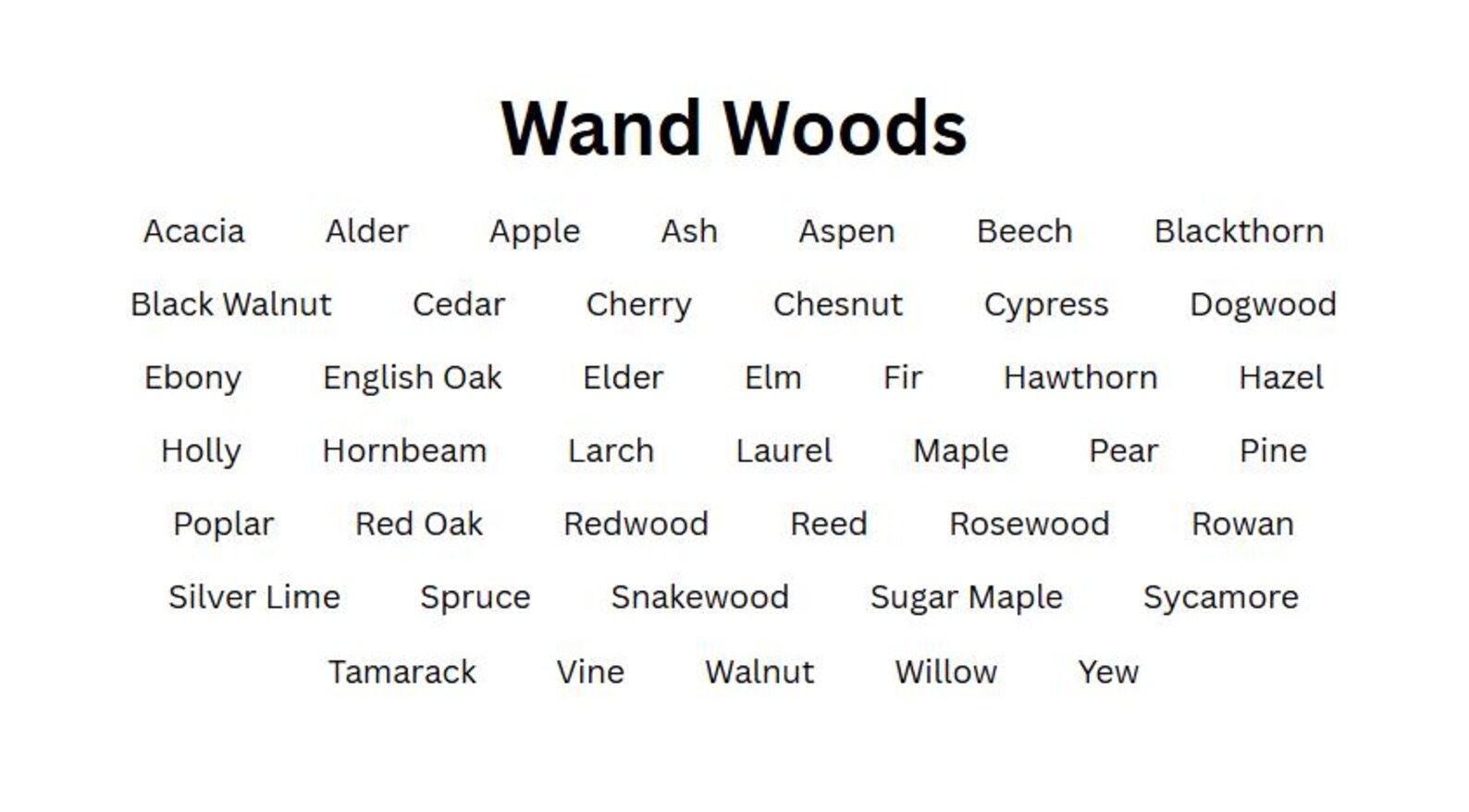 Wizard Witch Wand Label With Wand Details: Wand Core, Wand Wood, Wand ...