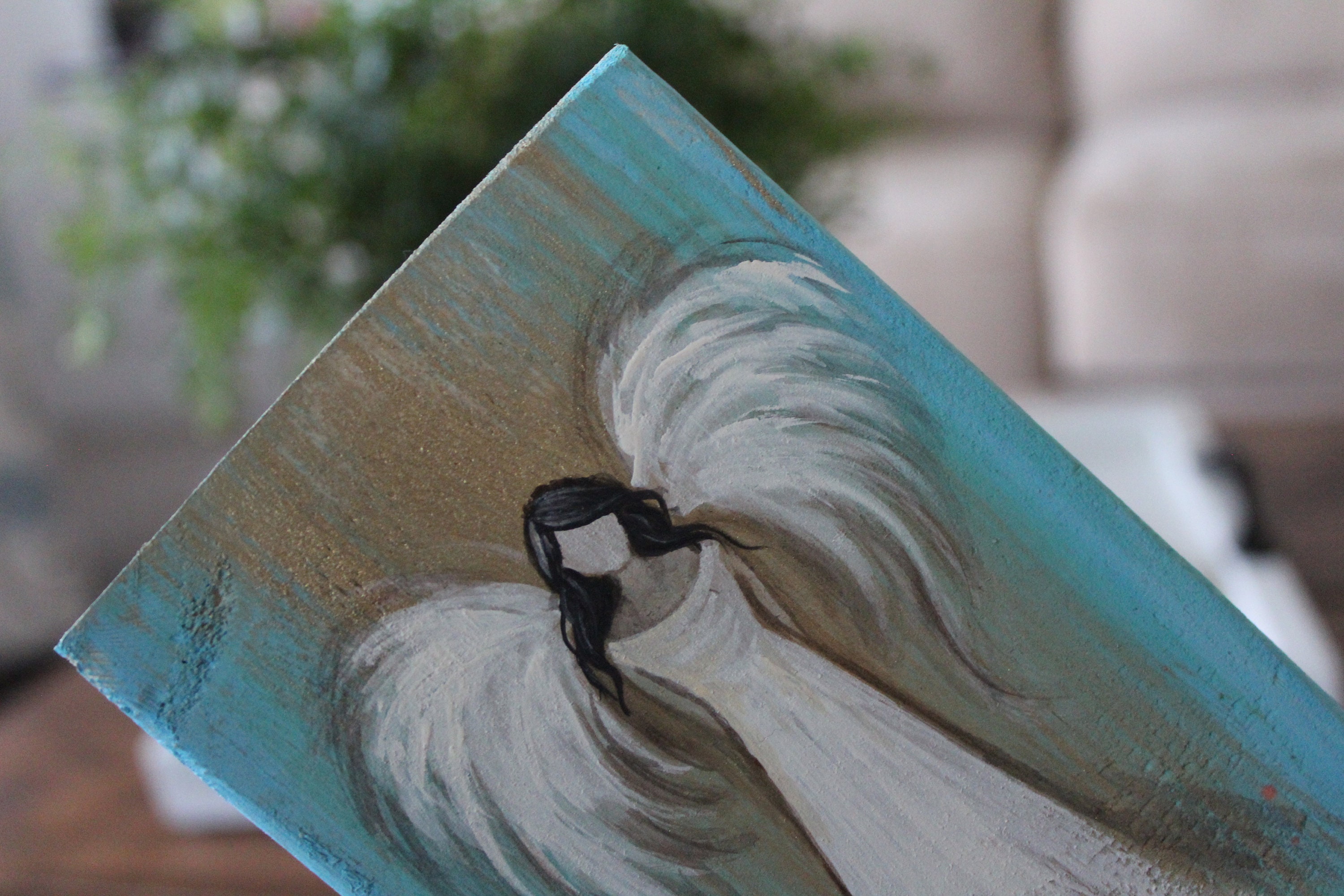 Hand Painted Angel on Wood Block - Etsy