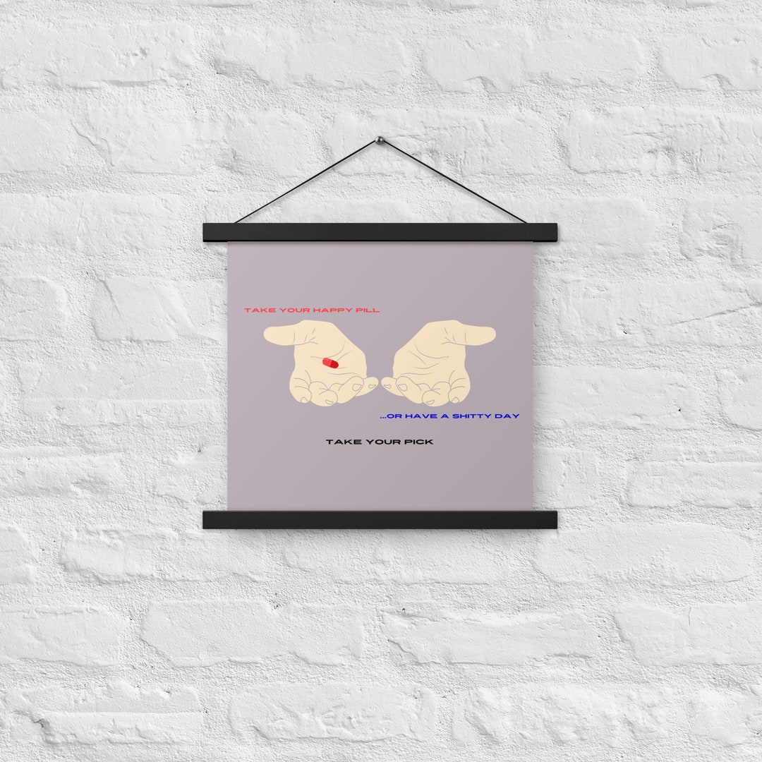 Matrix Pill Reminder Poster With Hangers - Etsy