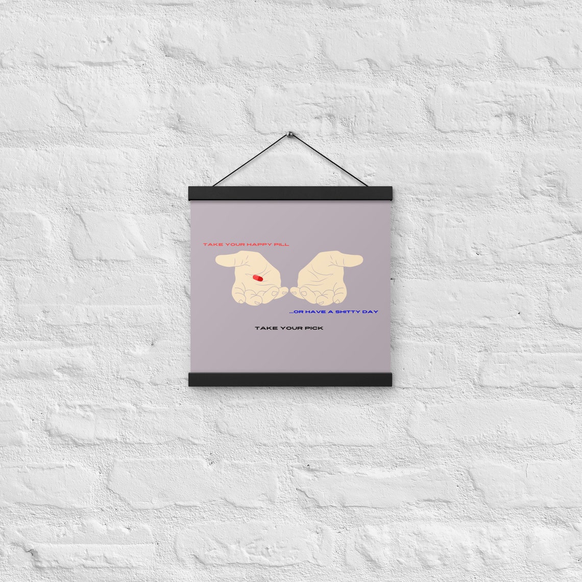 Matrix Pill Reminder Poster With Hangers - Etsy