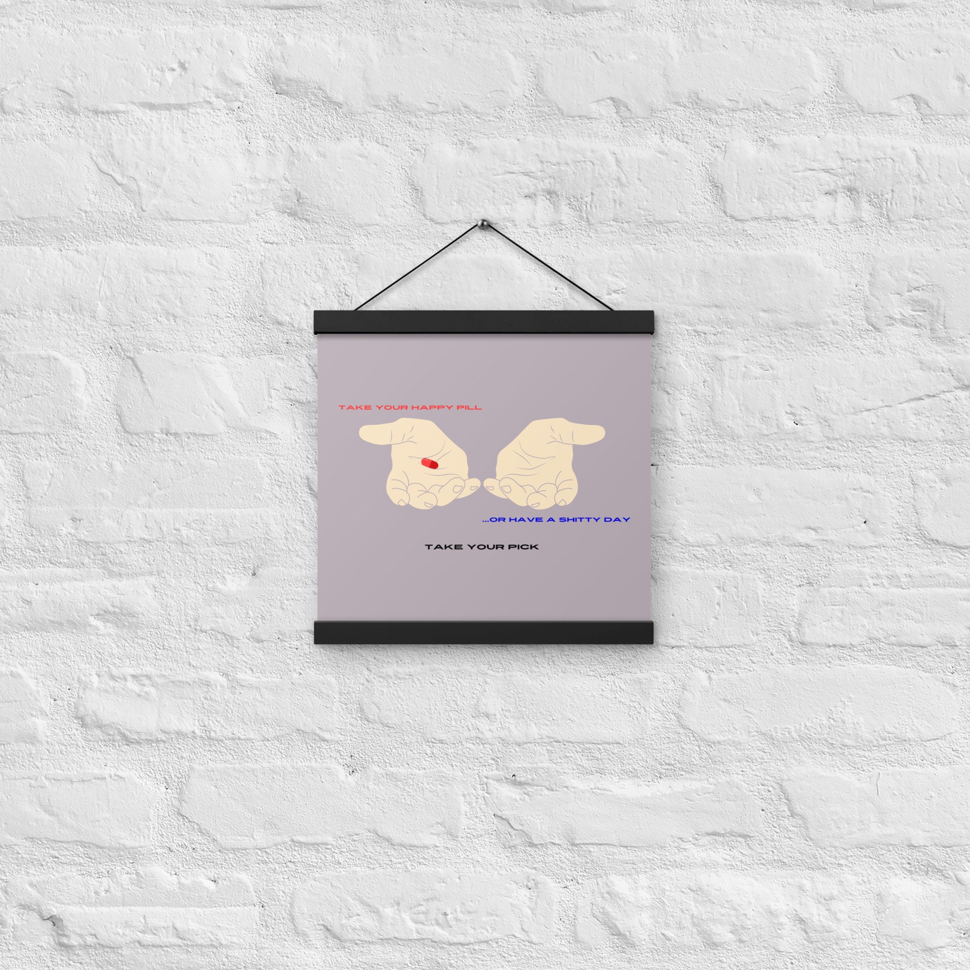 Matrix Pill Reminder Poster With Hangers - Etsy