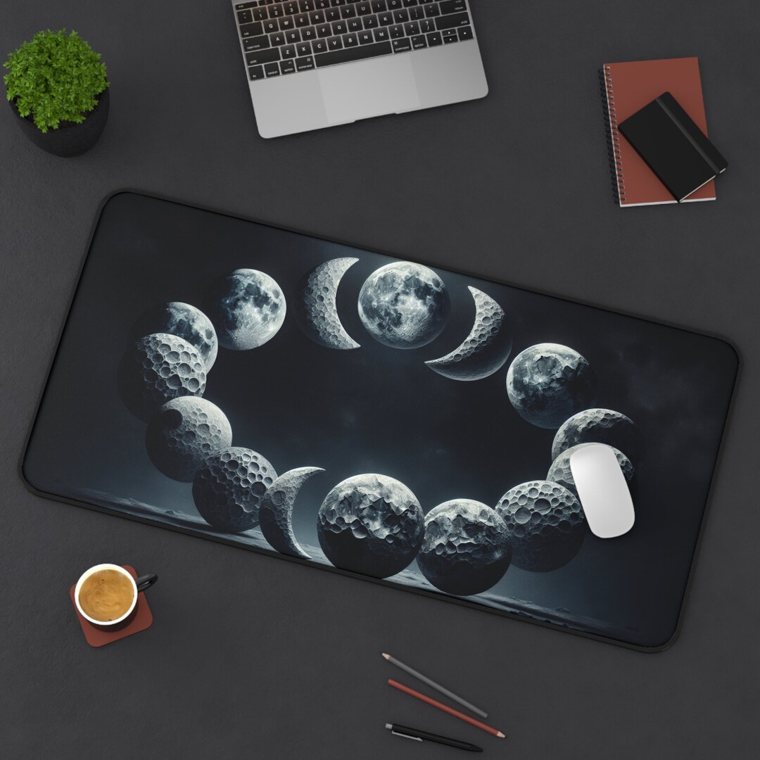 Phases of Moon Gaming Mouse Pad, Gaming Mouse Pads, Non-slip Desktop ...