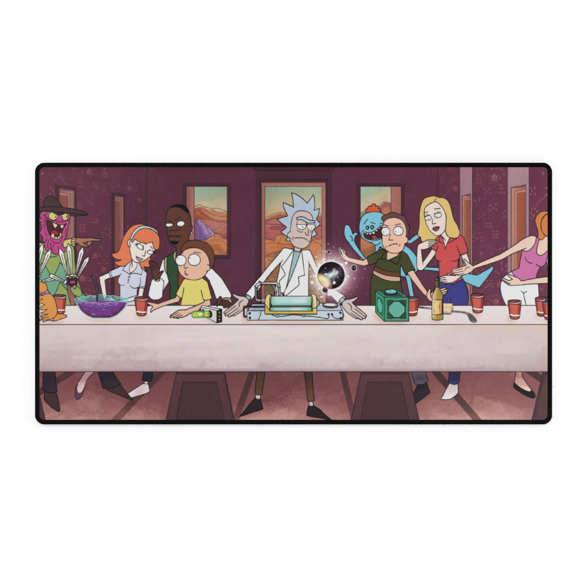 Rick and Morty the Last Supper Desk Mat, Laptop Mouse Pad, Rick and ...