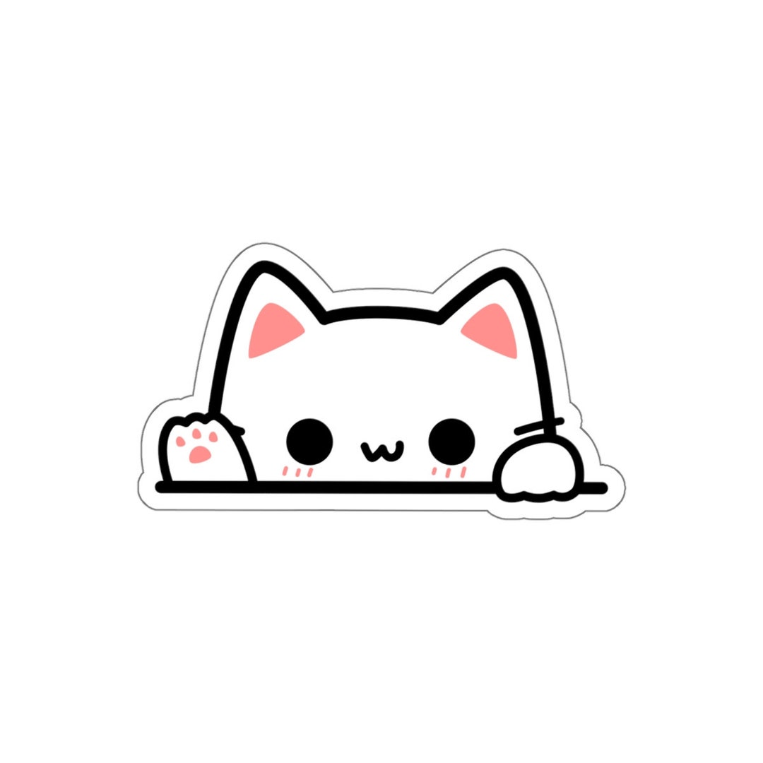 Cute Kawaii Cat Stickers - Cat Stickers - Kiss-cut Stickers - Etsy