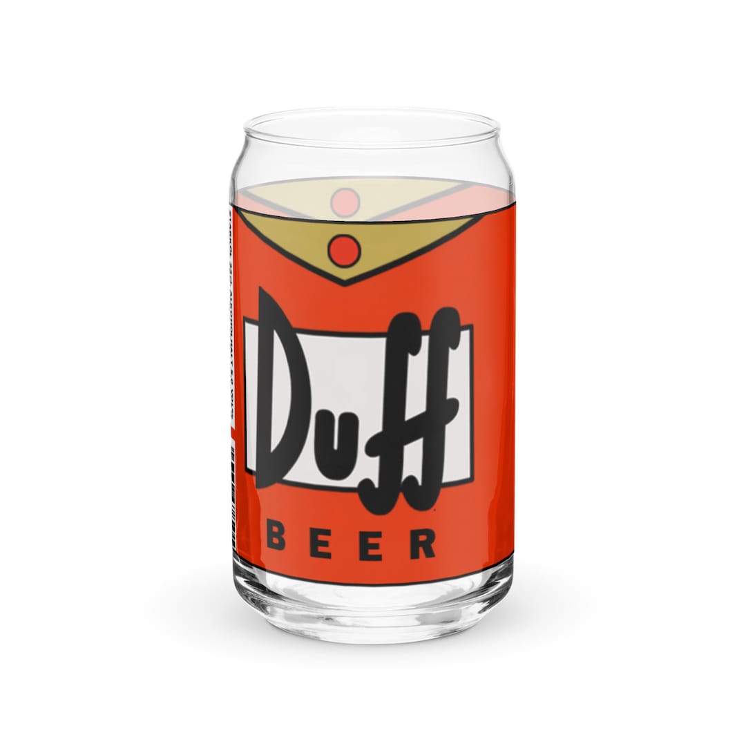 Simpsons Duff Beer Can Glass Drinkware. Duff Beer Can-shaped Glass - Etsy