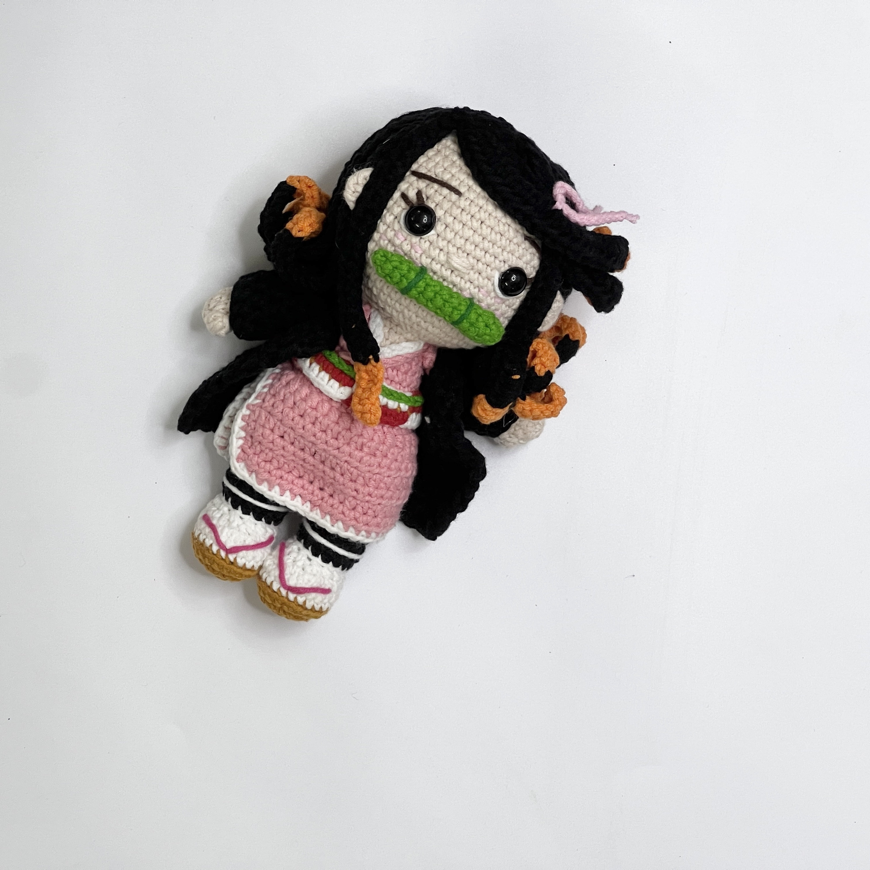 Nezuko Doll 22 Cm Amigurumi Crochet Handmade in France - Etsy