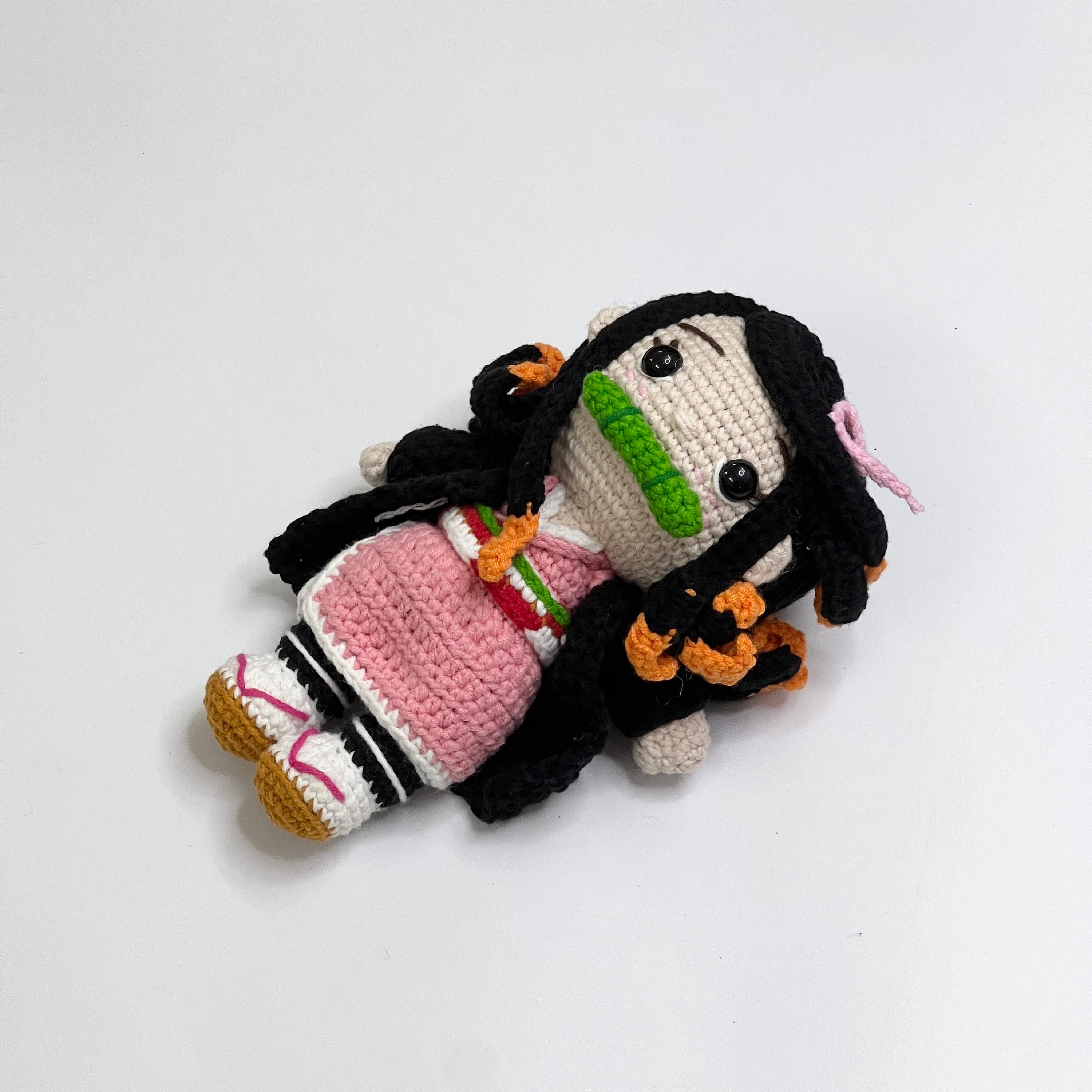Nezuko Doll 22 Cm Amigurumi Crochet Handmade in France - Etsy