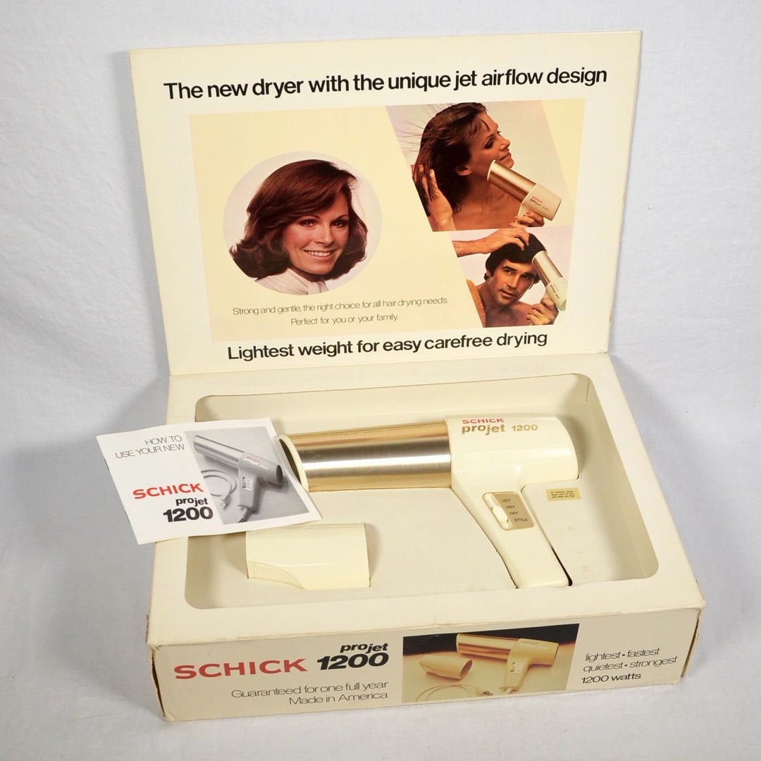 1976 Schick Pro Jet 1200 Hair Dryer in Box - Etsy