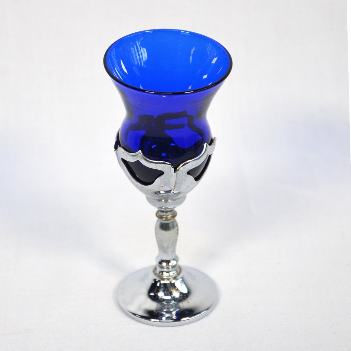 1930s Farber Bros Nautilus Royal Blue Cambridge Glass Decanter and 8 ...