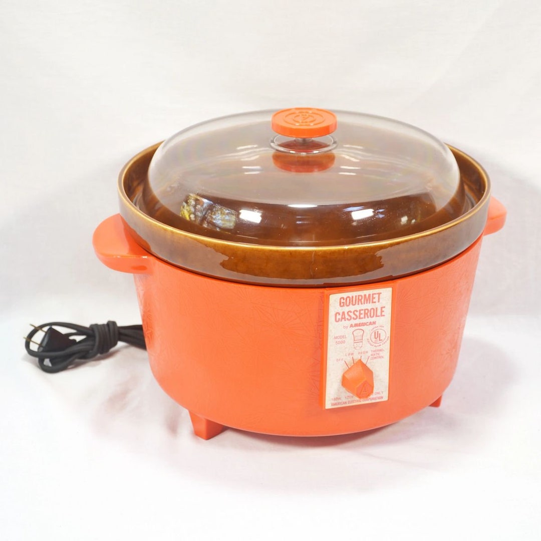 1960s American Gourmet Casserole Orange 5QT Slow Cooker - Etsy