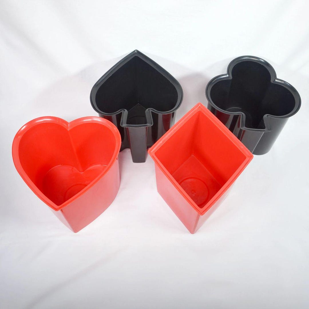 1960s Fesco 4pc Card Suit Plastic Trach Bins 5758 - Etsy