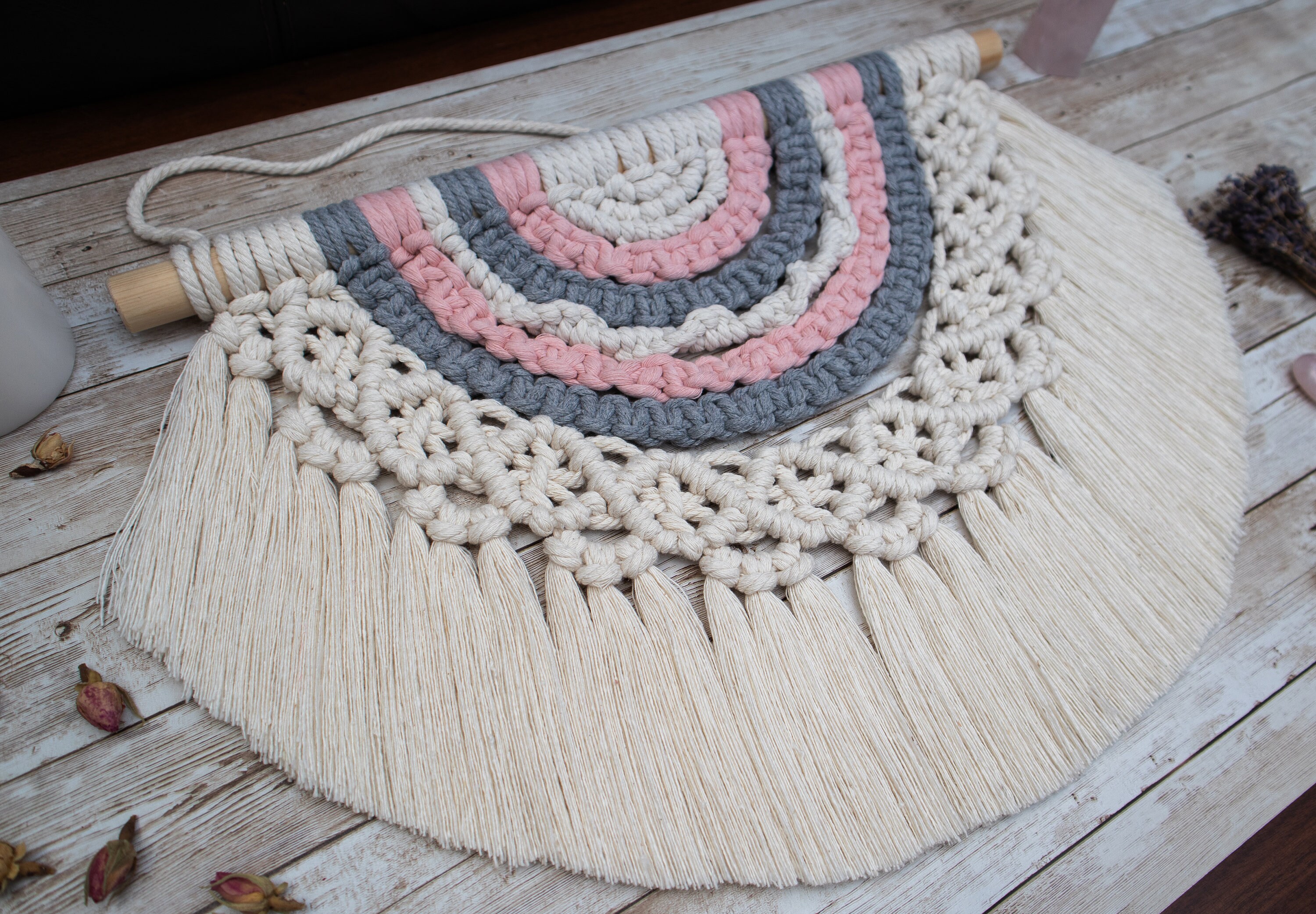 Macrame Wall Hanging, Wall Decor, Modern Macrame Wall Tapestry, Fibre Art, Textile Wall Hanging ...