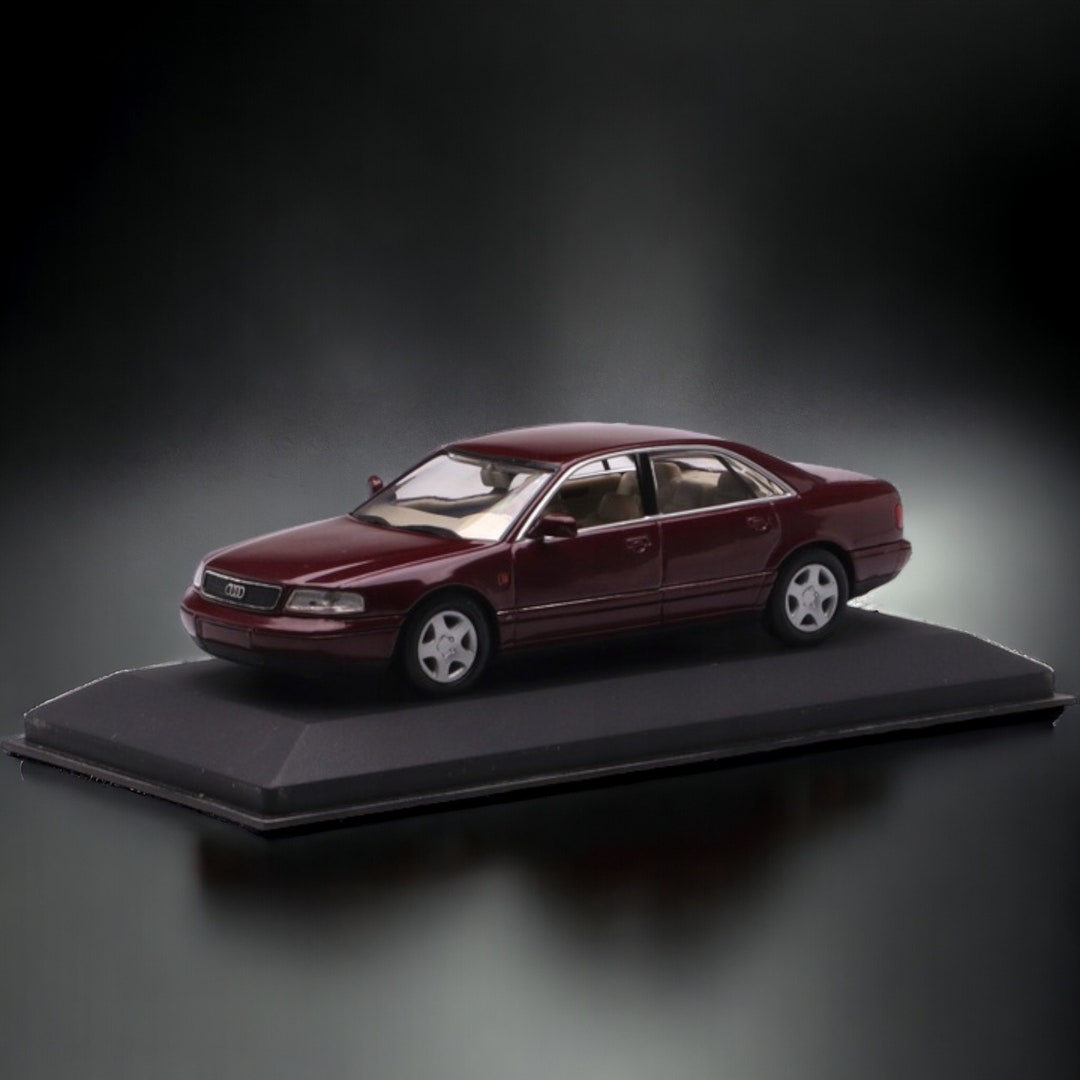Custom Audi A8 1994 B2 Ruby Red Model Scale 1:43 With Personalized ...