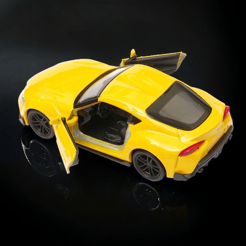 Toyota Supra 1:34 Model Yellow Car Metal Body Toy, With Personalized ...