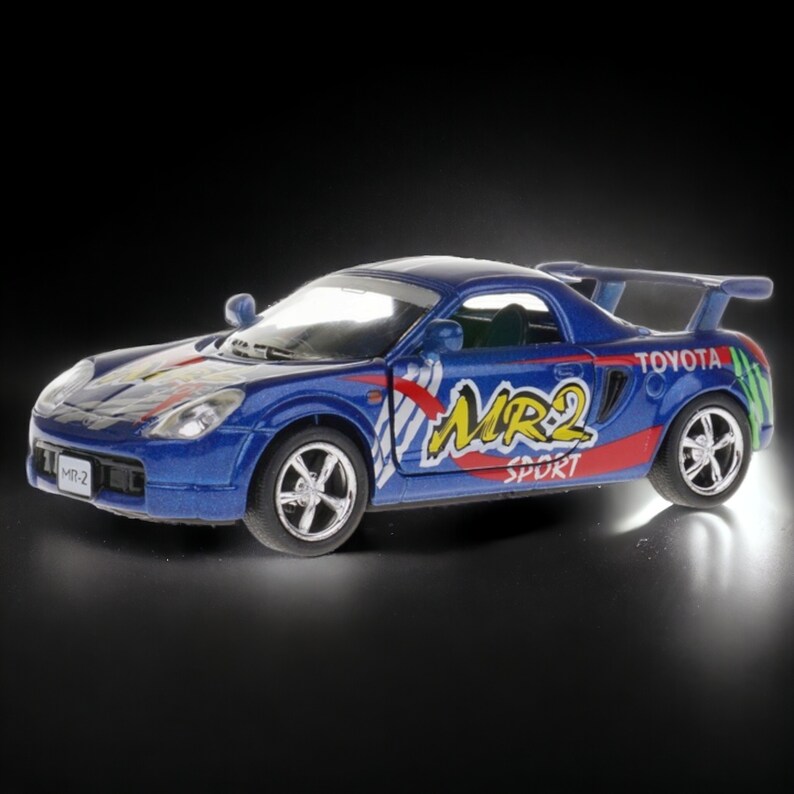 Toyota Mr2 Blue Metal Model 1:32 Toy Car With Personalized License ...