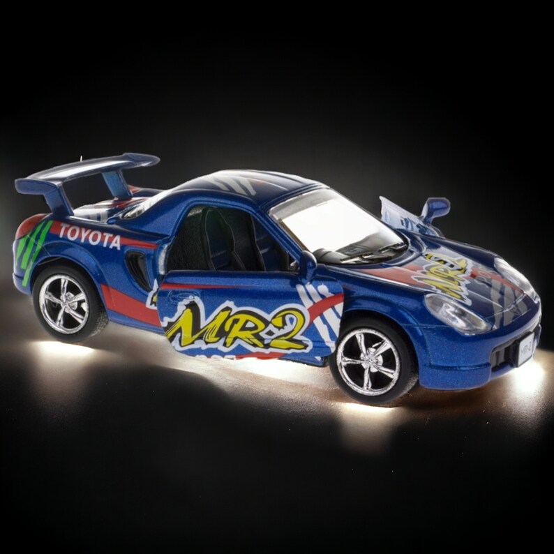 Toyota Mr2 Blue Metal Model 1:32 Toy Car With Personalized License ...
