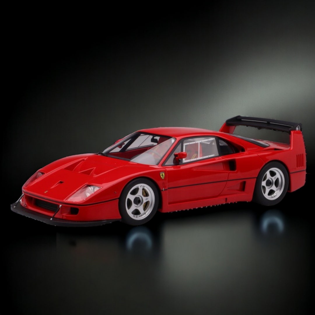 Custom Ferrari F40 LM 1989 Red Model 1:18 With Personalized License ...