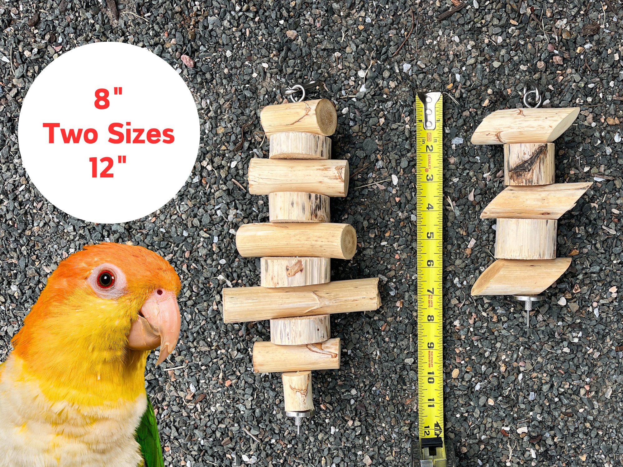 Natural Shreddable Yucca Wood Kebab Bird Toy for Conures Budgies and ...
