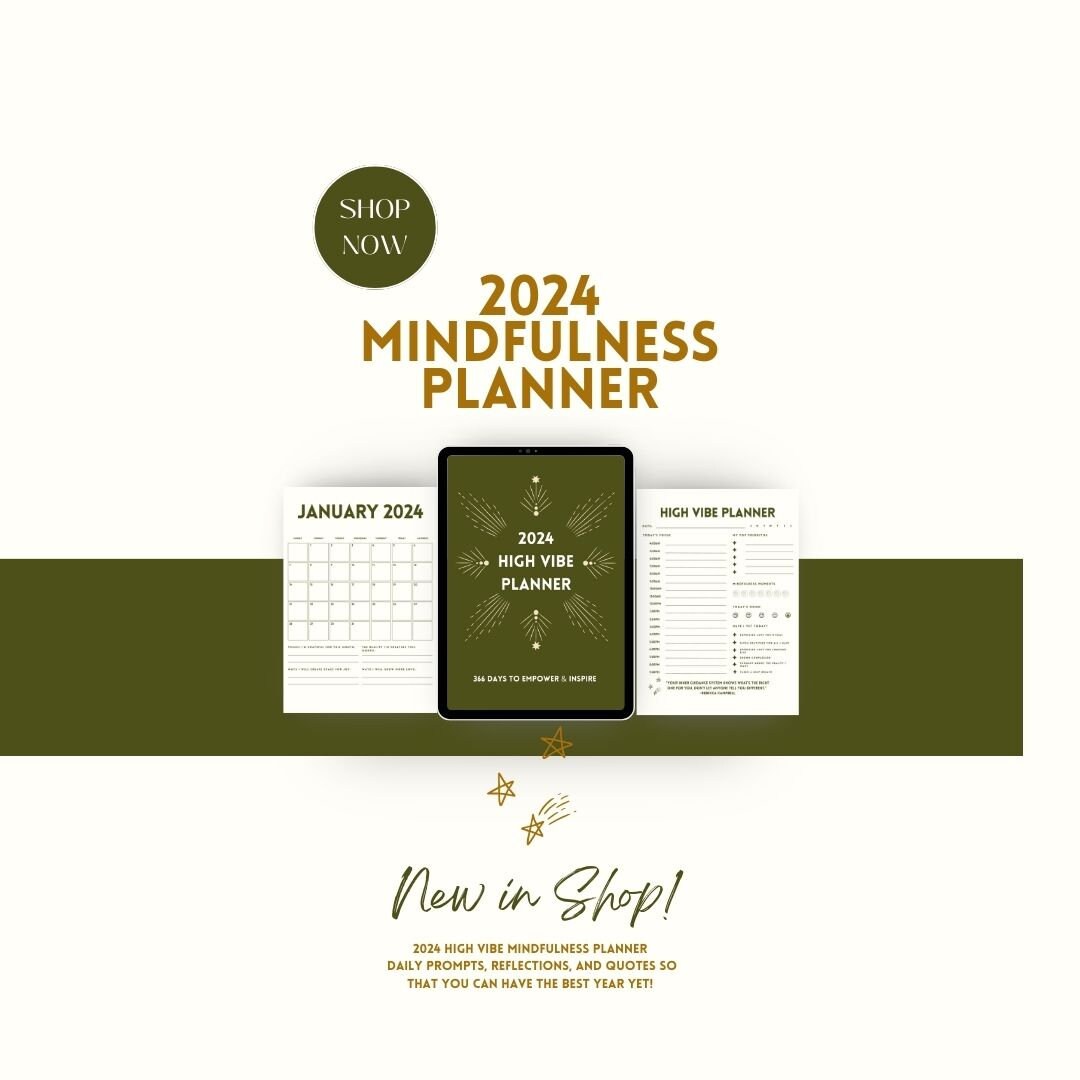 Mindfulness Digital and Printable 2024 Planner, Monthly Planner, Daily ...