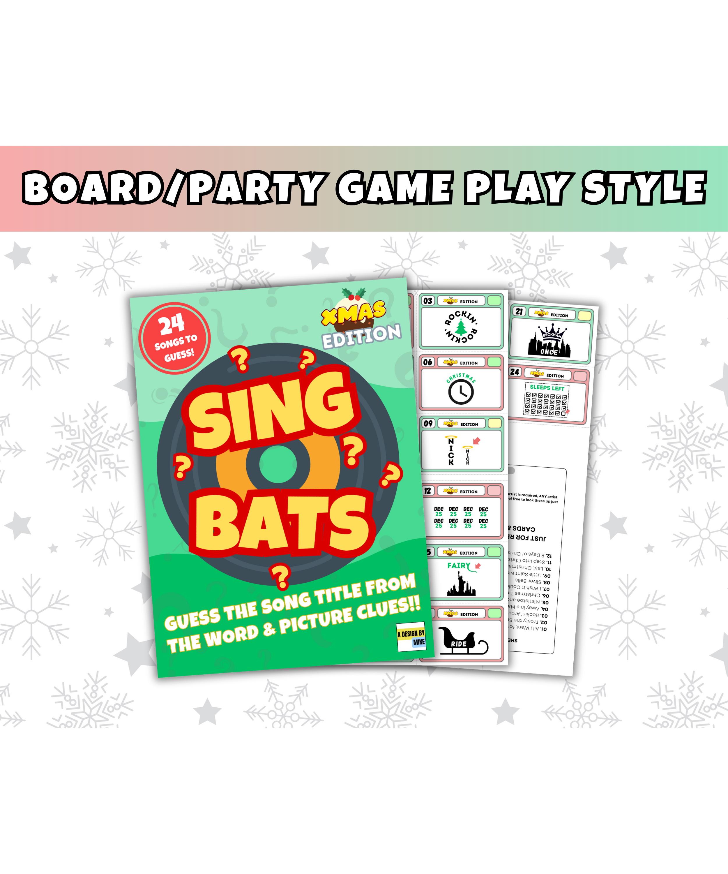 Christmas Printable Dingbats Puzzle Party Game | 'singbats' Xmas ...