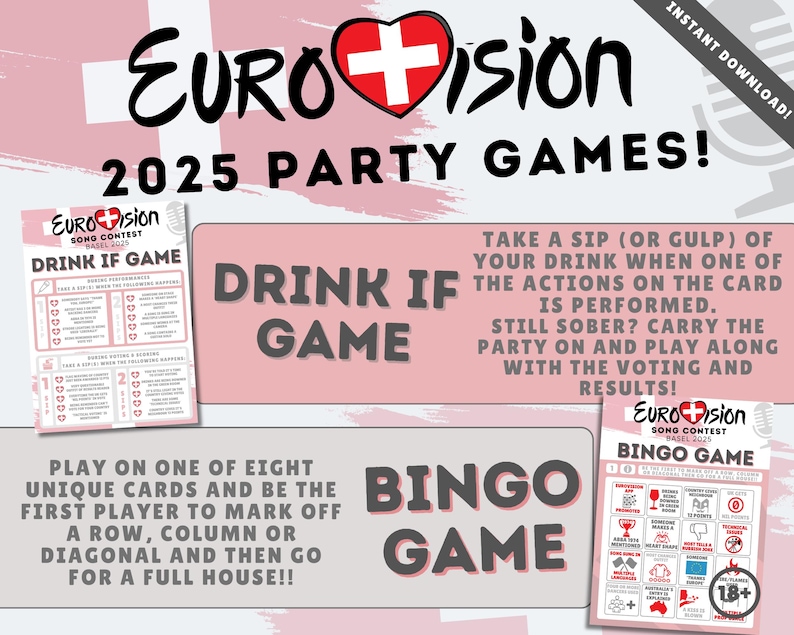 Eurovision 2025 Party Games Mega Bundle | Eurovision Song Contest Basel ...