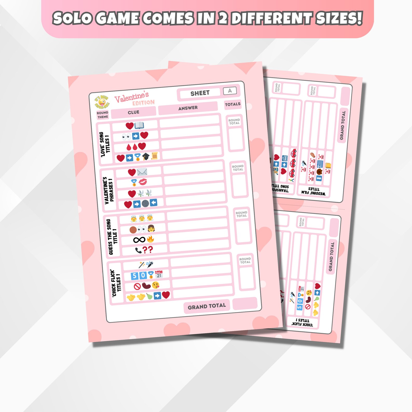 Valentine's Day Printable Emoji Quiz Party Game 'it's Been Emoji-nal ...