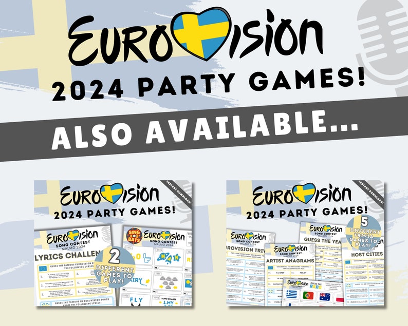 Eurovision 2024 Drinking Games | Eurovision Song Contest Malmö 2024 ...