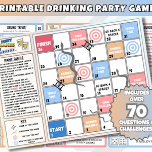 Shots and Ladders Style Drinking Party Game | 'party Snakes & Ladders ...
