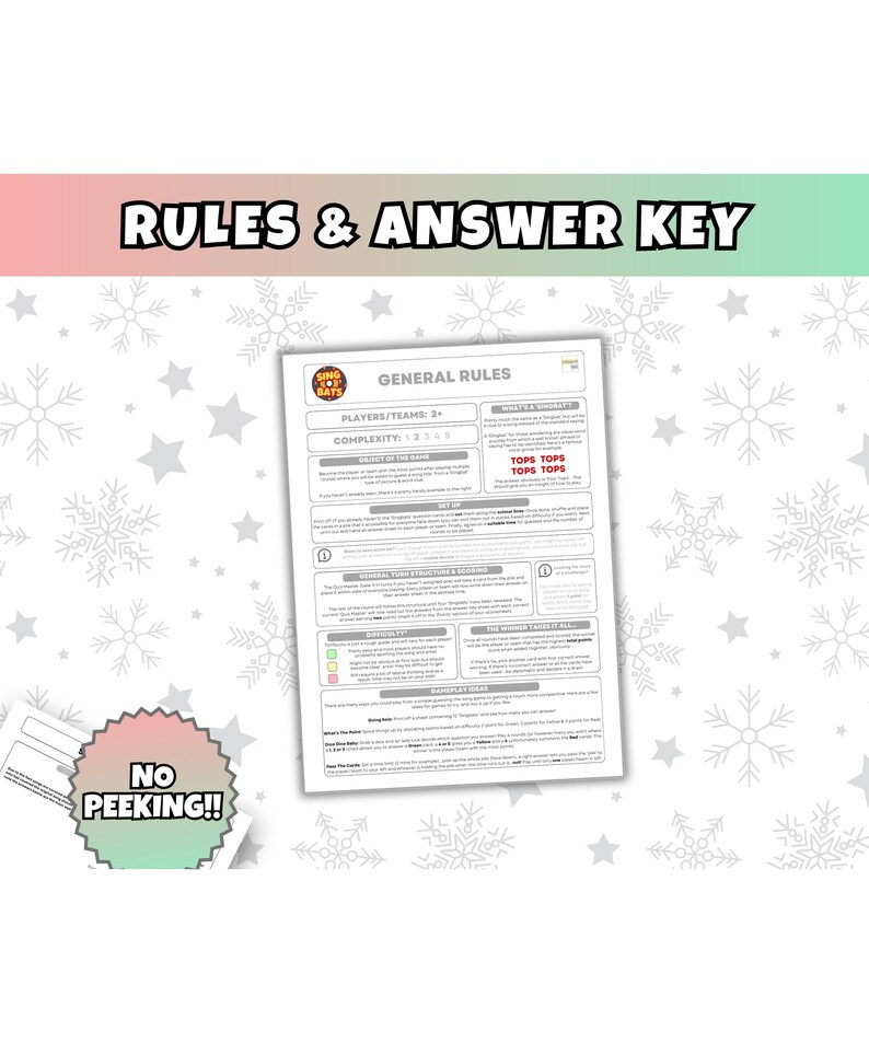 Christmas Music Trivia Game | Singbats Rebus Puzzle (instant Download ...