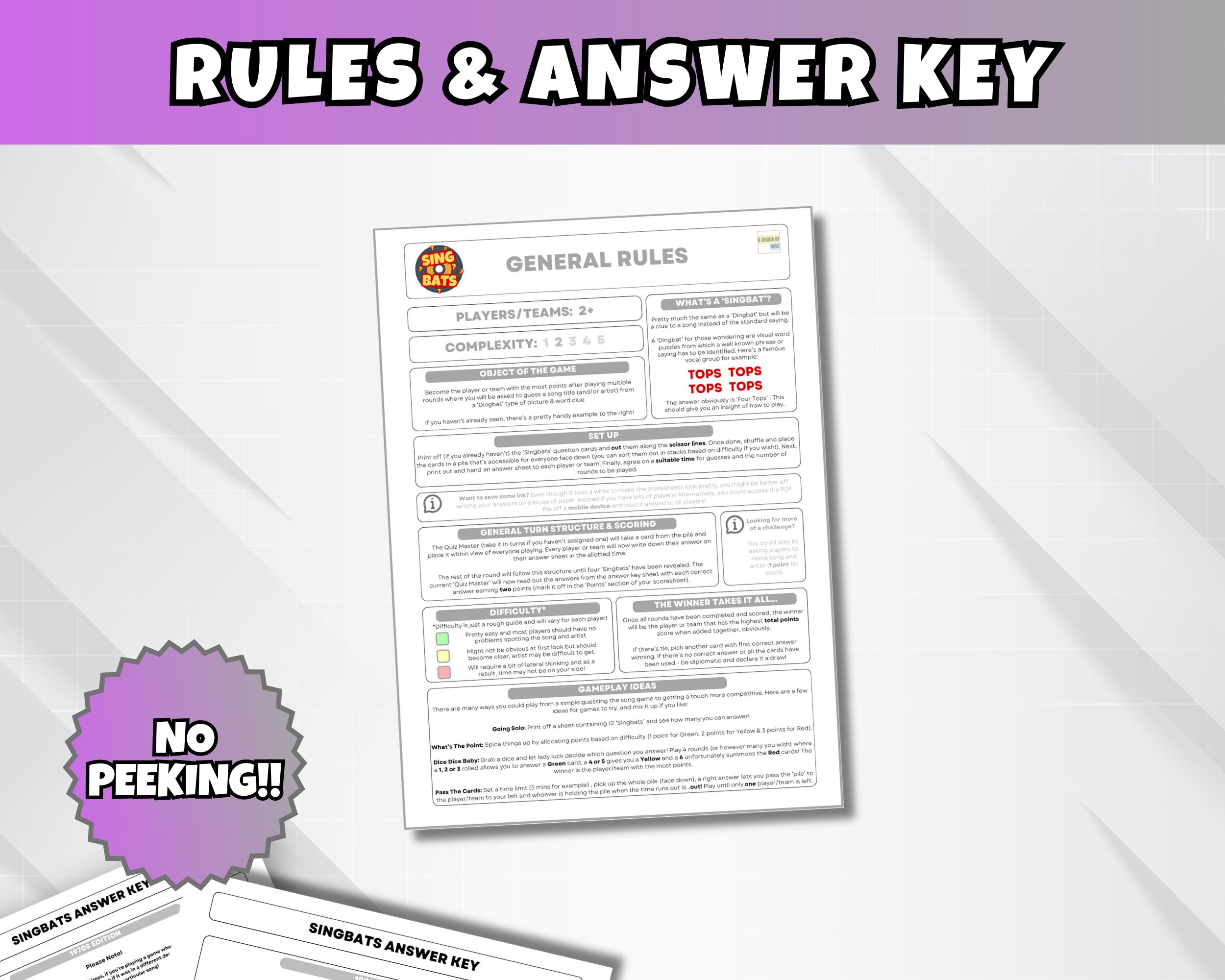 Printable Dingbats Puzzle Party Game Bundle | 'singbats' 1990s & 2000s ...