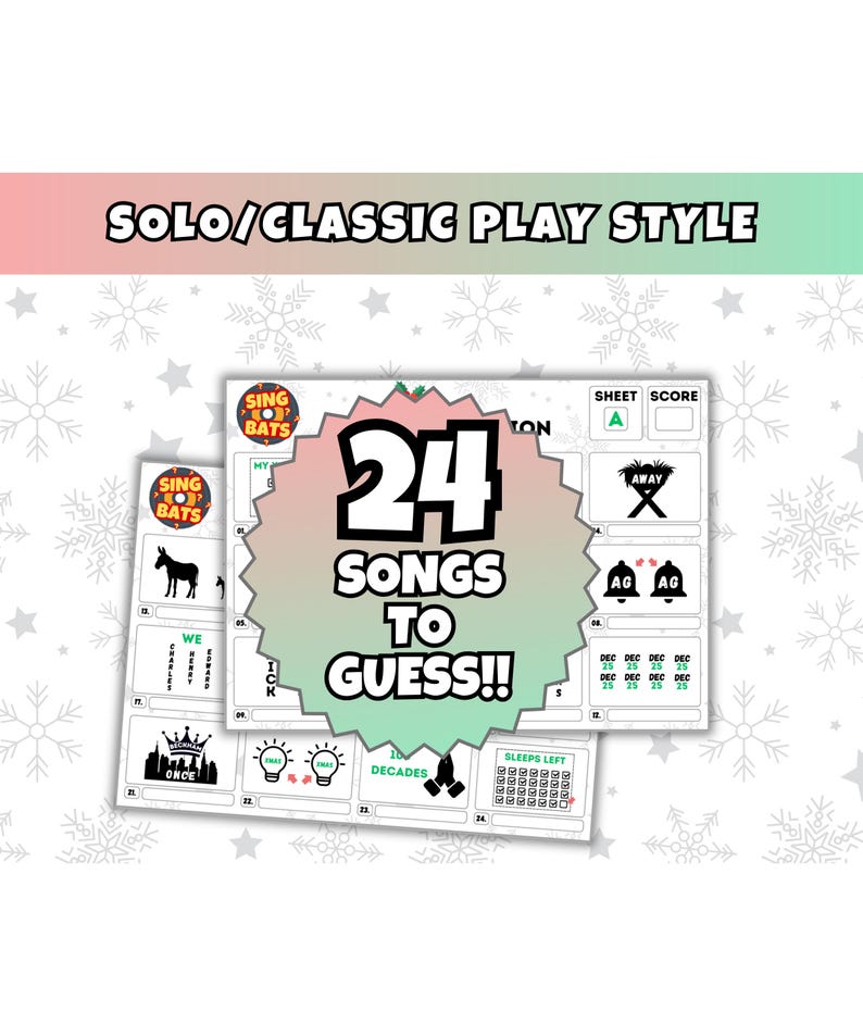 Christmas Printable Dingbats Puzzle Party Game | 'singbats' Xmas ...