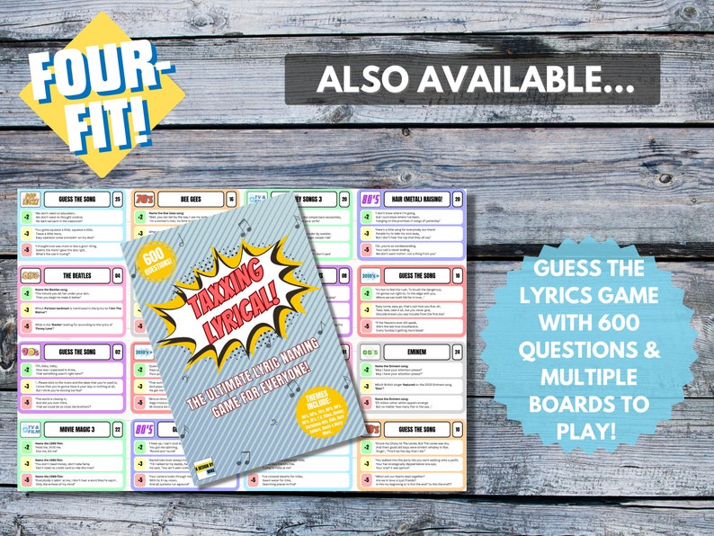 Printable Party Game | Four-fit Vol.1 | Family Friendly Quiz | General ...