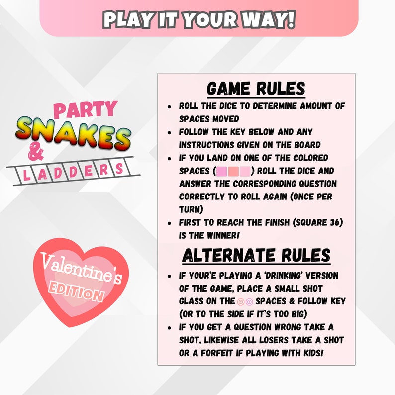 Shots and Ladders Drinking Party Game 'party Snakes & Ladders ...